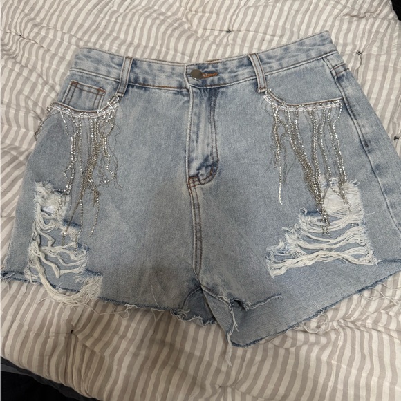 Blue B Collection | Shorts | Blue Jean Shorts Distressed Raw Hem With ...